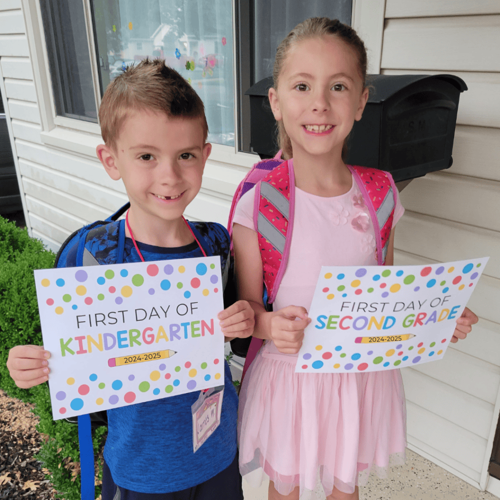 Back to School 2024-2025: Printable First Day of School Signs