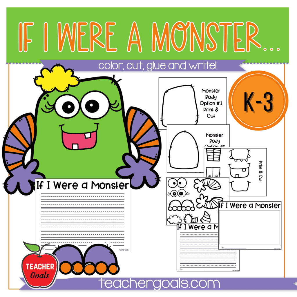 Halloween Monster Writing Activity for Kids