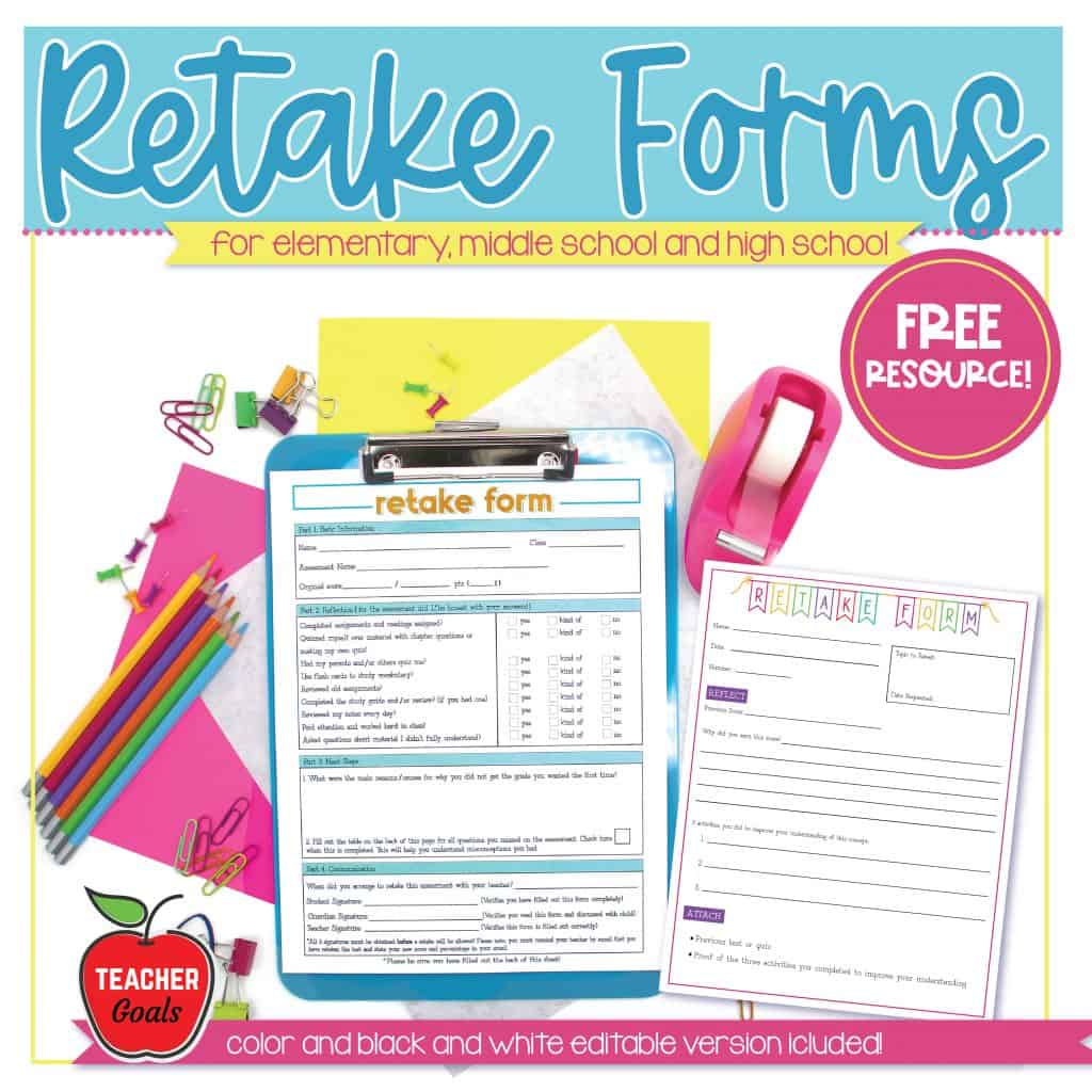 Retake Forms Teachergoals