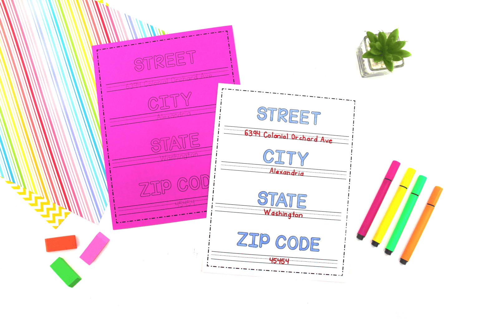 EDITABLE Phone Number and Address Practice Pages | Personal Information ...