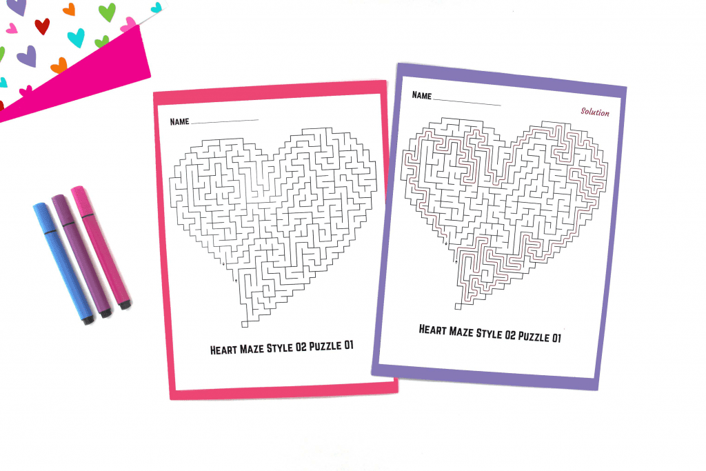 Crazy Fun Heart Mazes - Valentine's Day Mazes - teachergoals.com