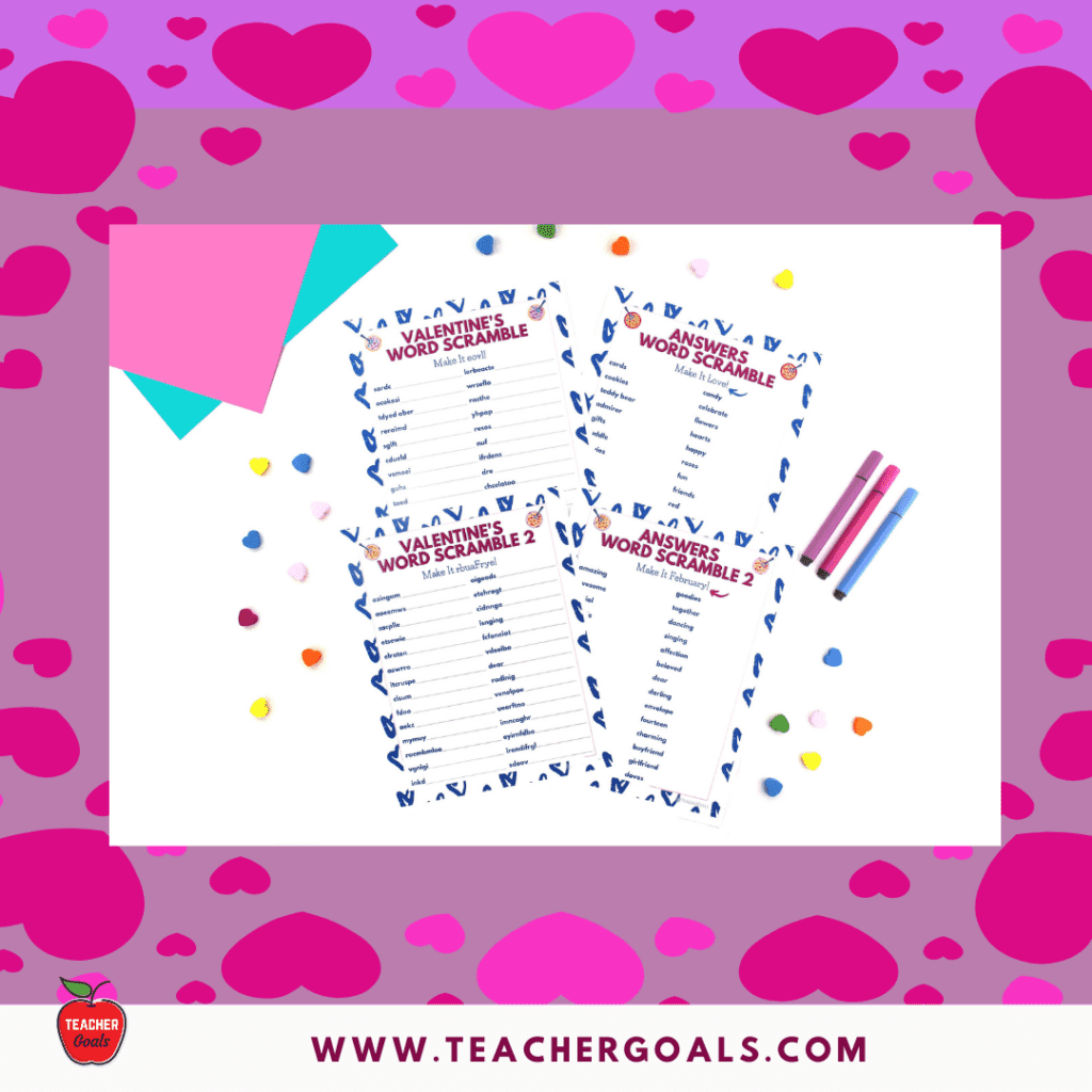 Valentine's Day Word Scrambles for the Classroom
