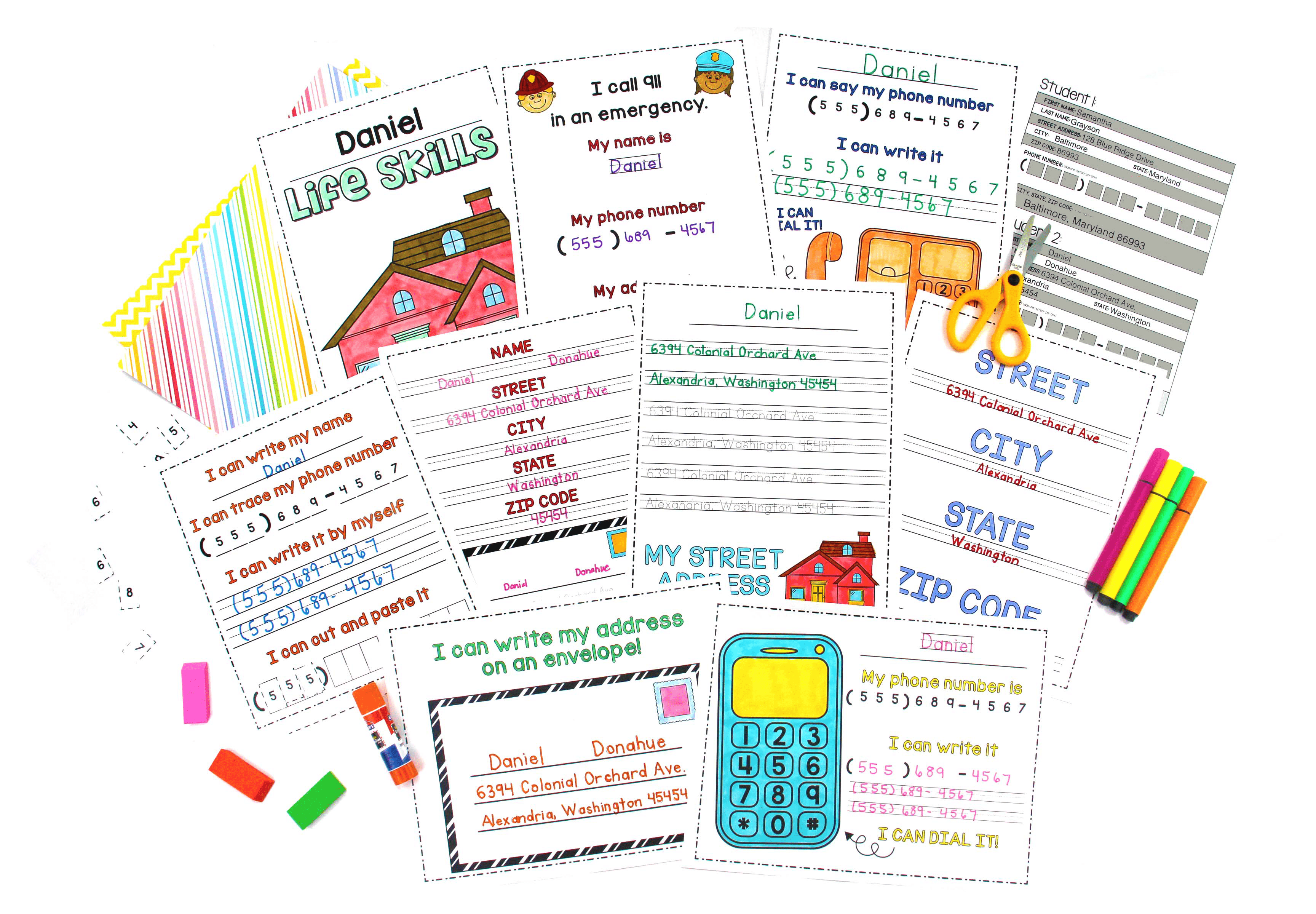 All About Me Printables To Help Your Students Learn Their Address And