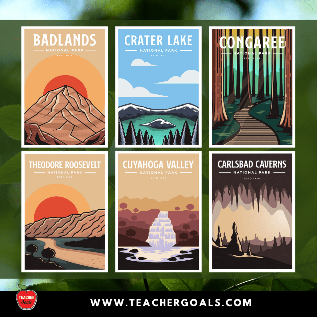 United States of America National Parks Posters - teachergoals.com