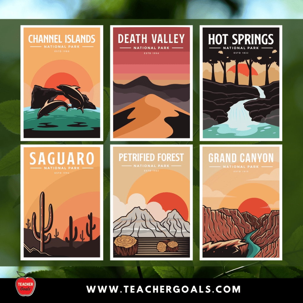 United States of America National Parks Posters - teachergoals.com