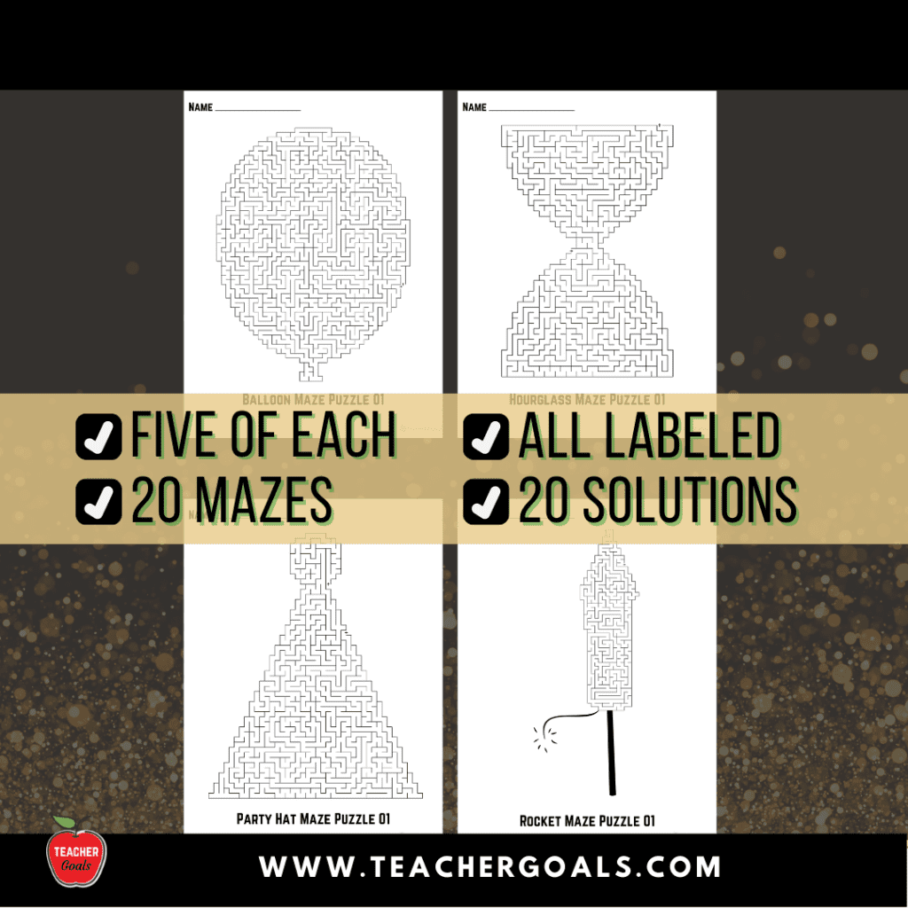 Crazy New Year's Mazes for All Ages | Volume 1