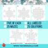 Crazy Snowflake Mazes for all Ages | Printable Winter Maze for Kids