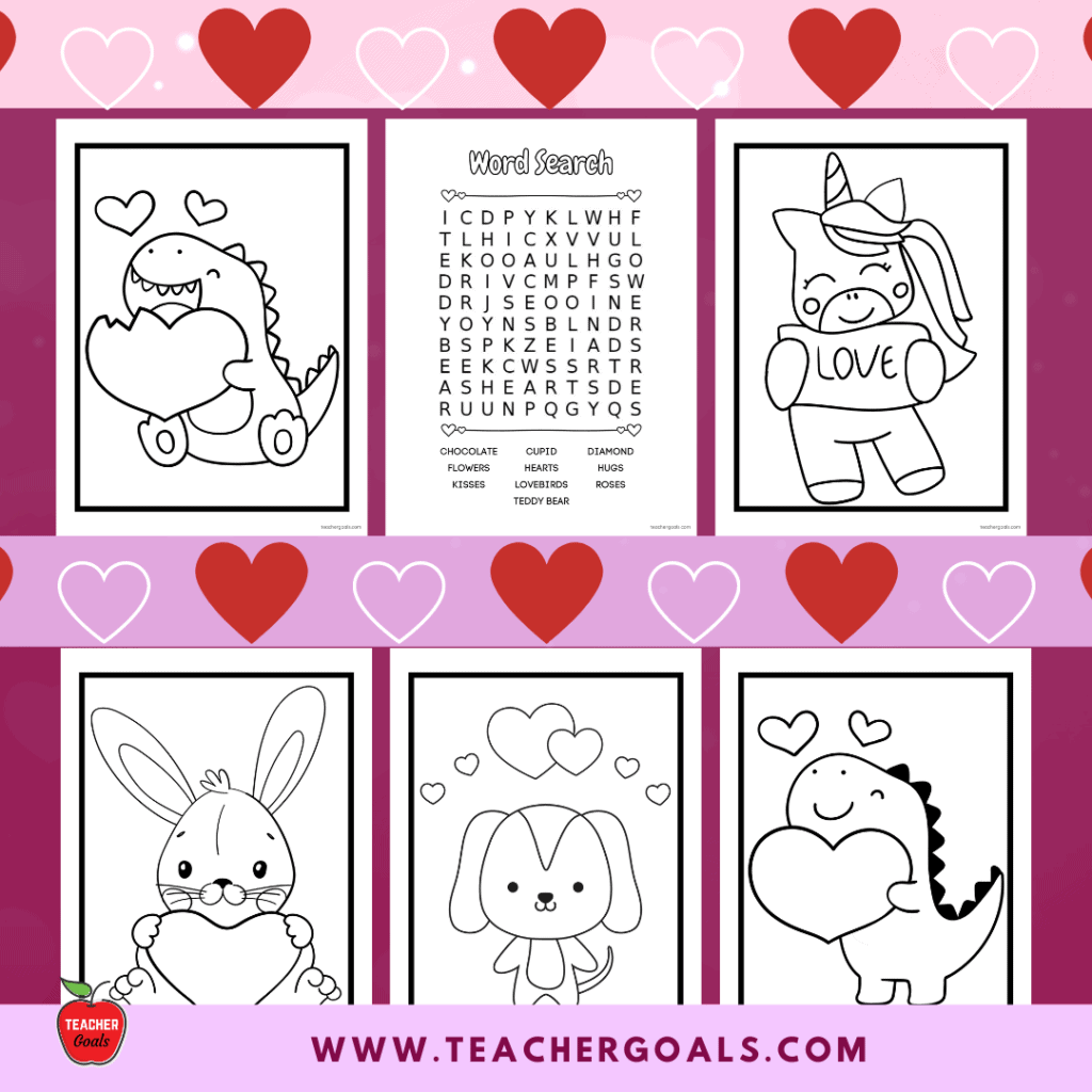 Valentine's Day Coloring Book & Activity Book | TeacherGoals
