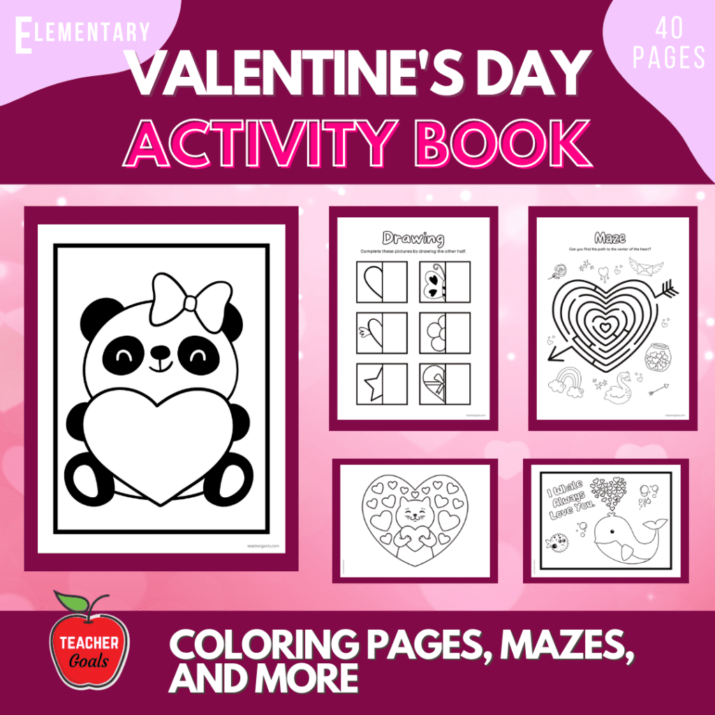 Valentine's Day Coloring Book & Activity Book | TeacherGoals