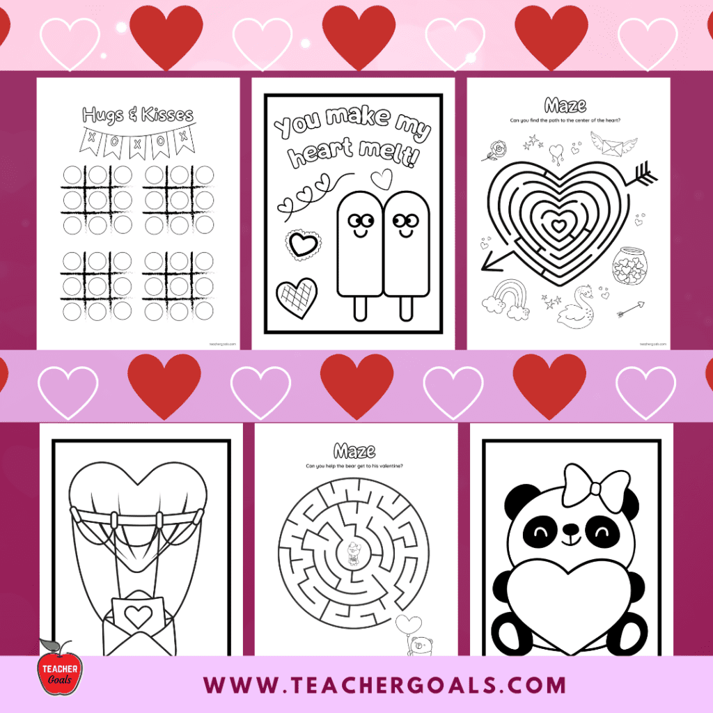 Valentine's Day Coloring Book & Activity Book | TeacherGoals