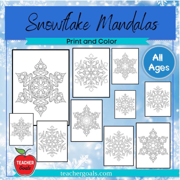 Snowflake Mandala Coloring Pages
