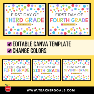 Back to School 2024-2025: Printable First Day of School Signs