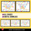Back to School 2024-2025: Printable First Day of School Signs