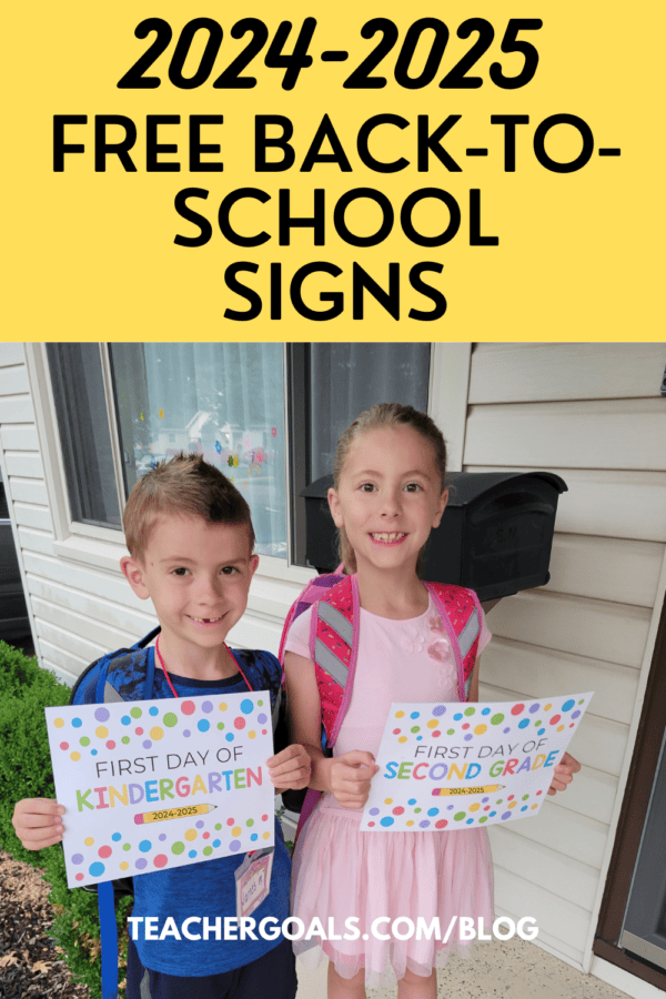 Back to School FREE Printable Signs | 2024-2025