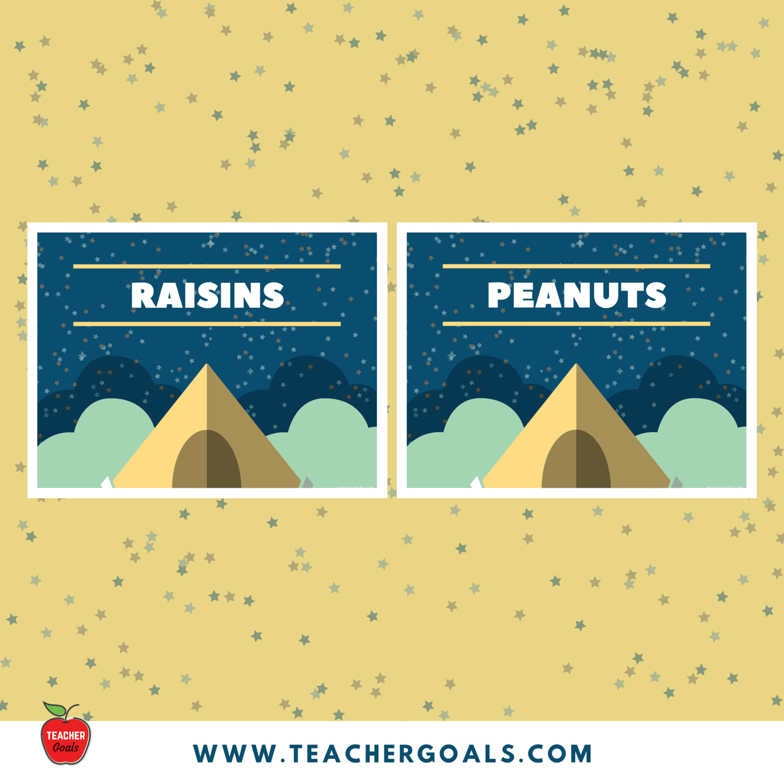 Trail Mix Bar Signs for Teacher Appreciation | Printable